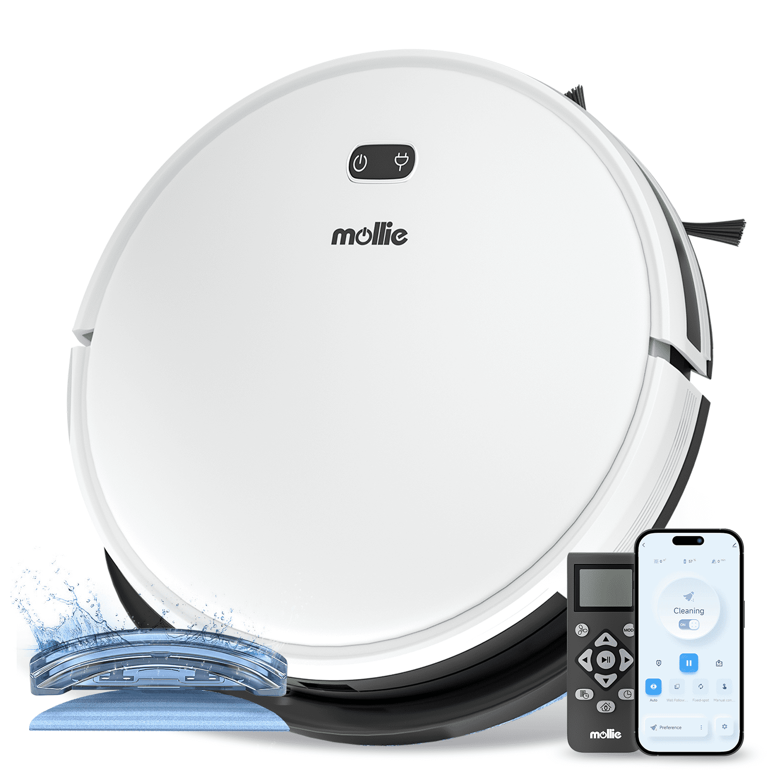 Magshion Smart Clean Robot Vacuum and Wet Mop Combo, Auto Self-Charging, WIFI, 2800pa Suction ...