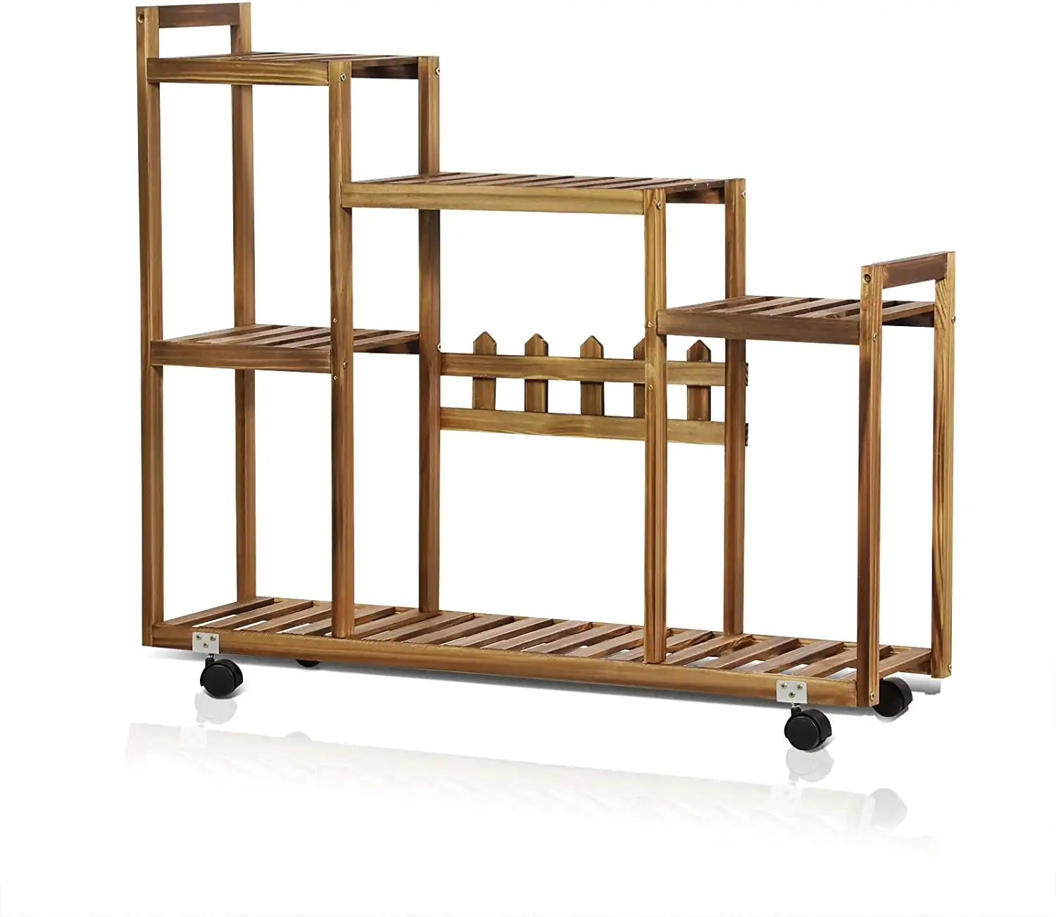 Magshion Wooden Flower Stands Plant Display Rack 5 Tier Shelf Garden ...