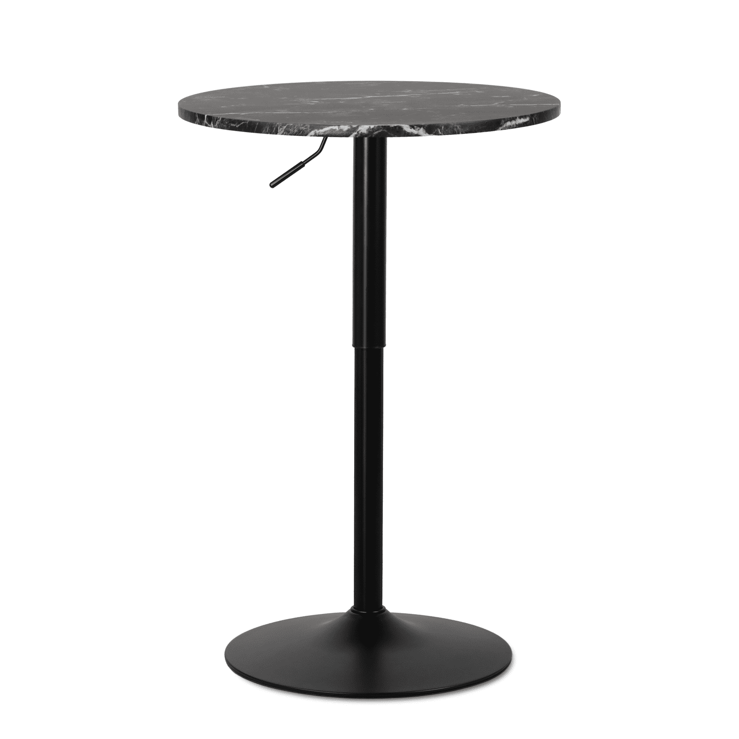 Magshion Round Bistro Bar Table, 23.6" Adjustable Height Cocktail Pub ...