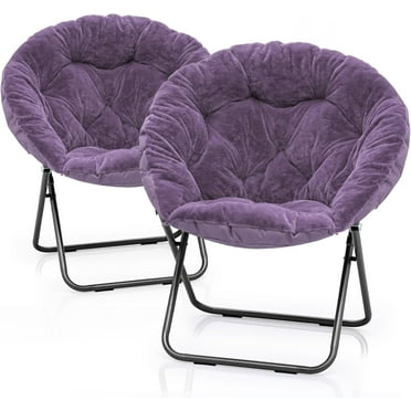 BuySphere Round Foldable Oversized Saucer Moon Chairs Set of 2 for ...