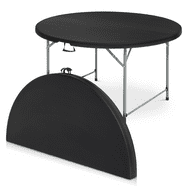 Magshion 5.5FT Round Folding Table, Heavy Duty Plastic Portable Round ...