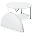 Magshion Foldable Plastic Round Table, Commercial Event Desk, 4.5Ft ...