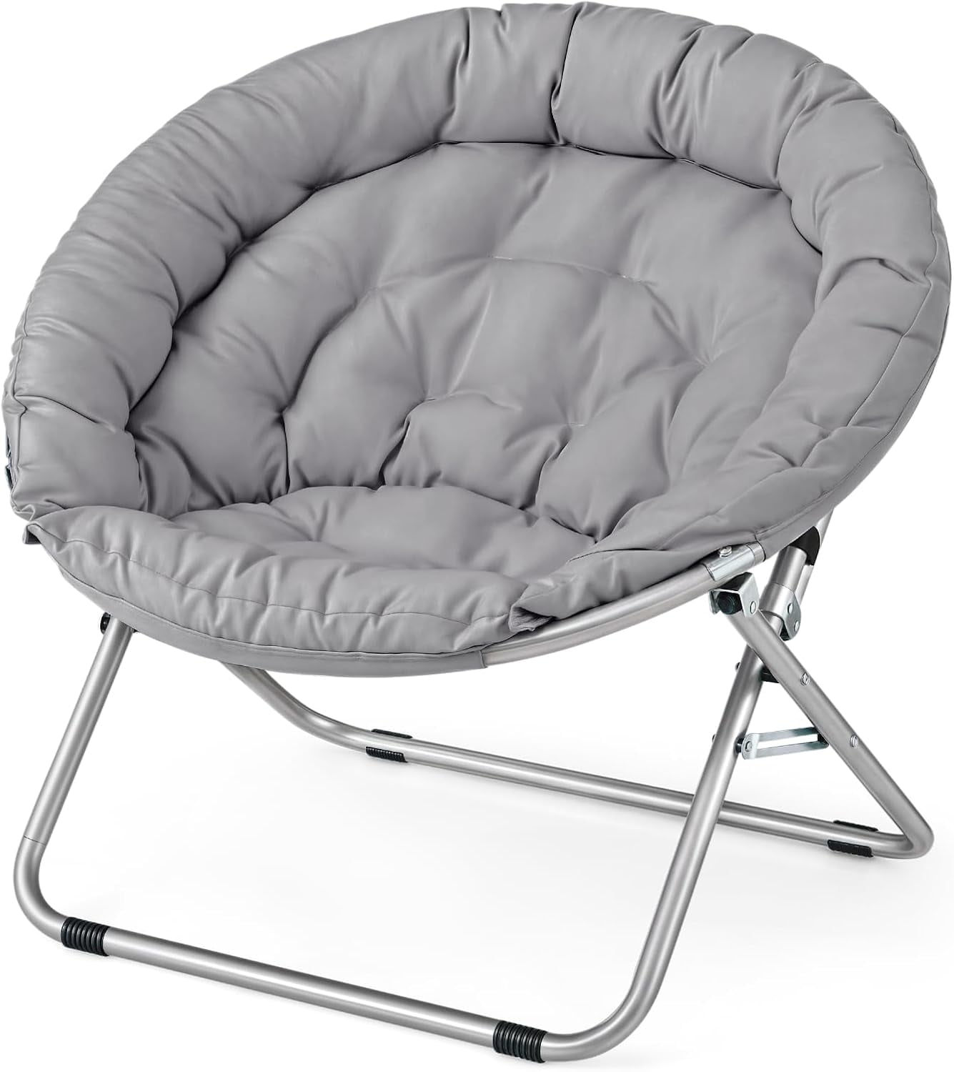 Magshion Round Folding Moon Saucer Chair for Bedroom, Extra Large ...