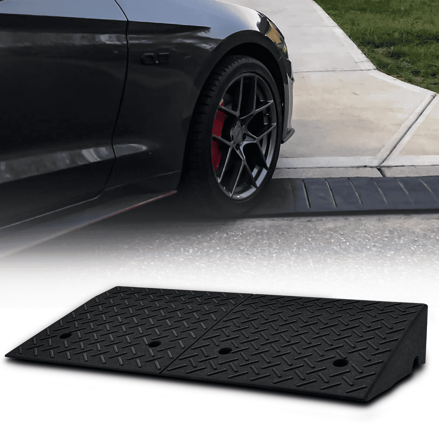 Magshion Rubber Curb,6.5" Rise 39" Length Heavy Duty Loading Driveway ...
