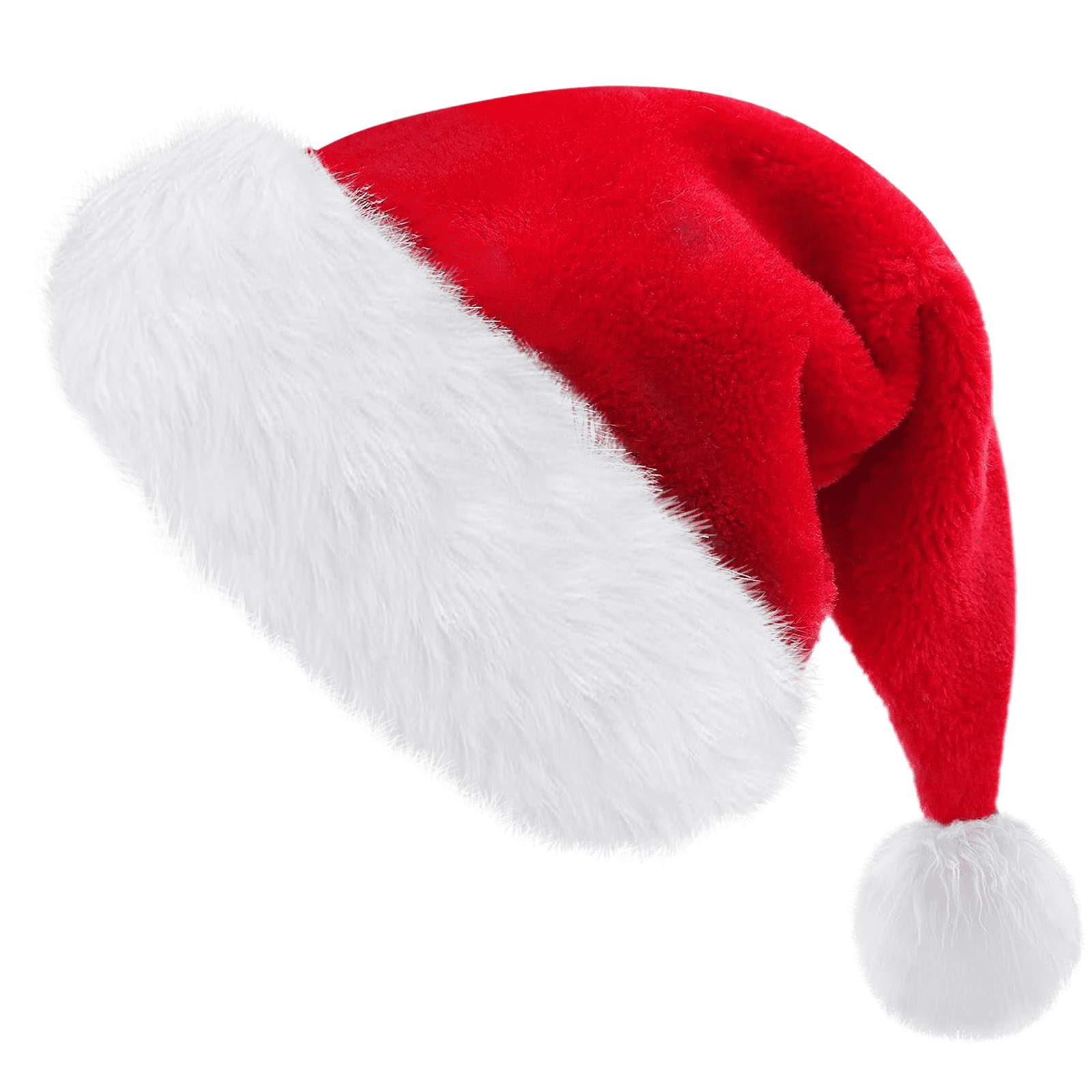 Magshion Santa Hat, Confortable Velvet Red Christmas Hat for Christmas ...