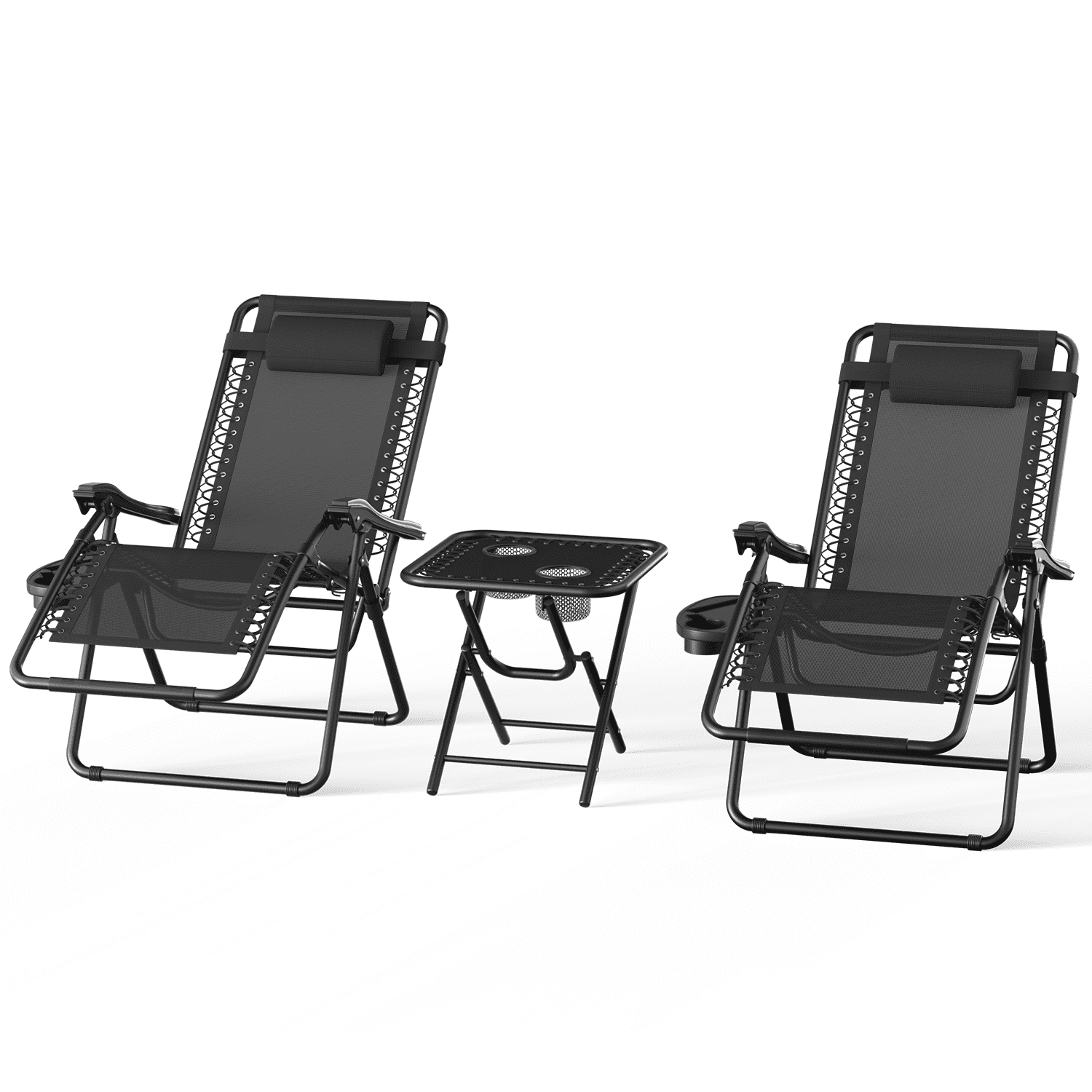 Gravity Chair Magshion Zero With Canopy Set Of 2, Reclining Outdoor ...