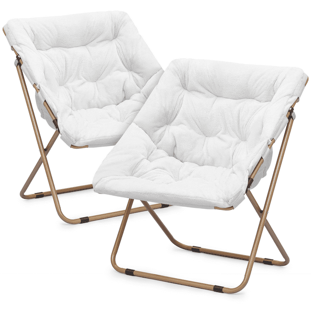 Magshion Extra Large Comfy Foldable Indoor Room Chairs, Set of 2 ...