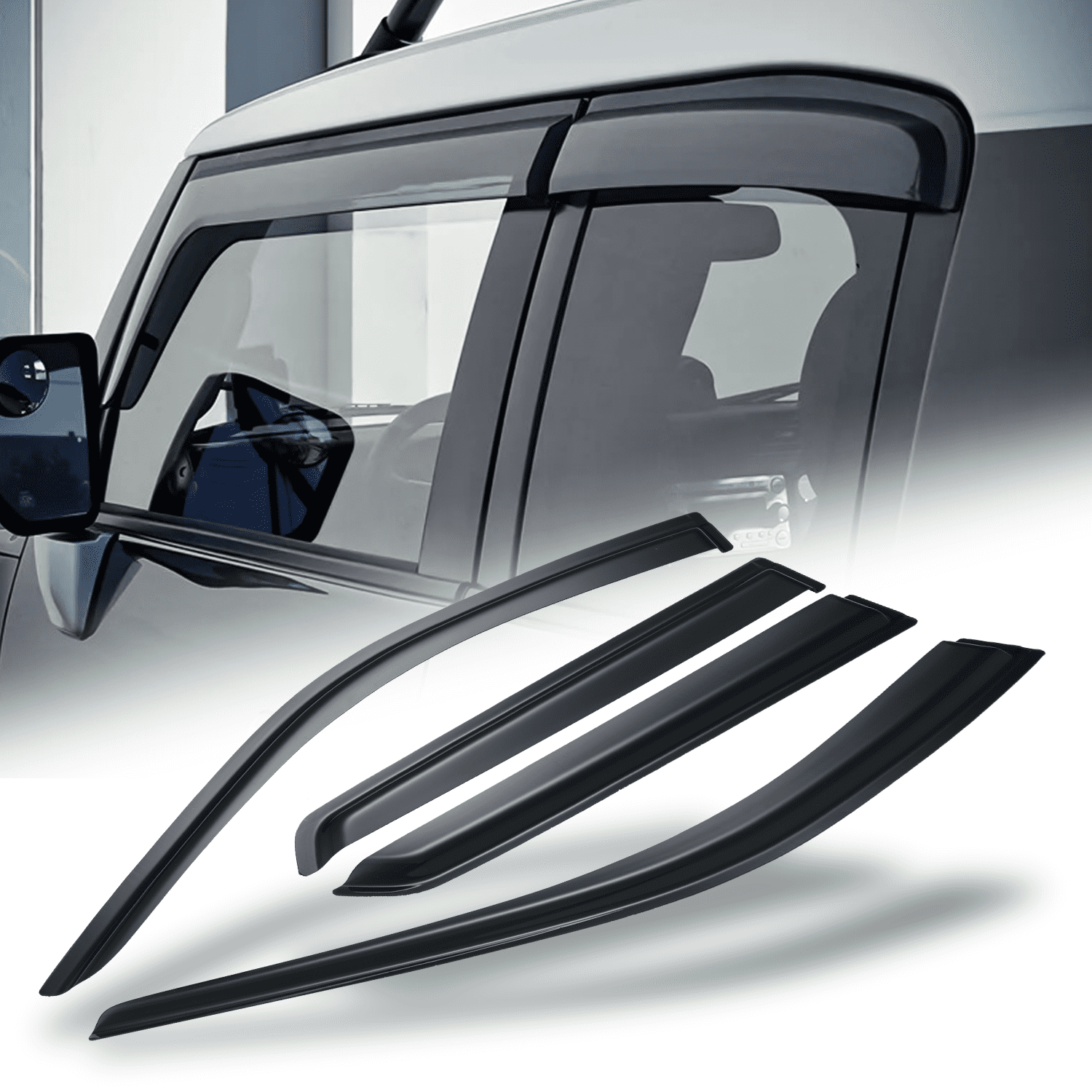 Magshion Set of 4 Smoke Window Visor Shade Vent Rain Wind Deflector ...