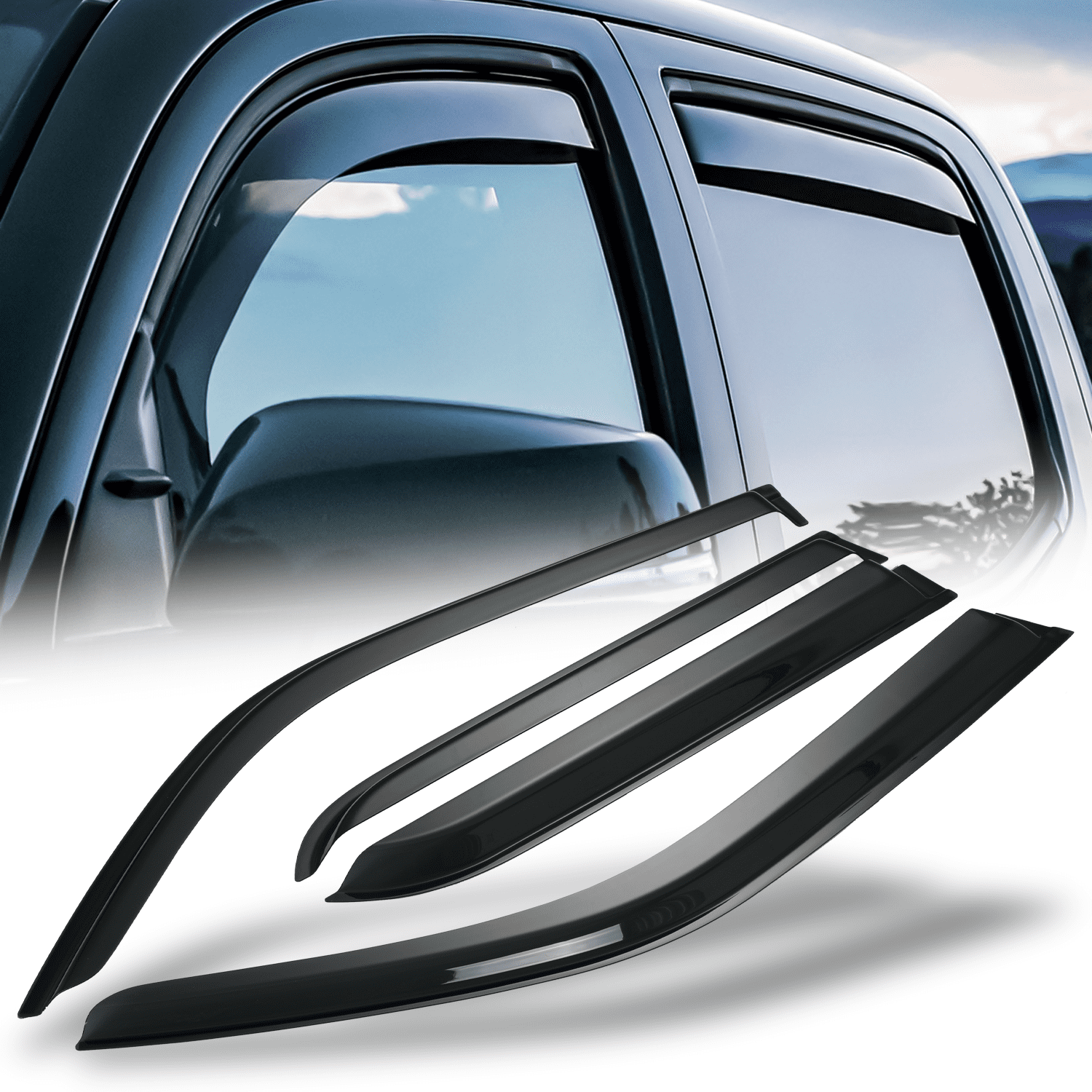 Magshion Set of 4 Window Visor Shade Vent Rain Wind Deflector Guard for ...