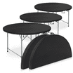 Magshion Foldable Round Plastic Table, 10-Pc Set, Indoor/Outdoor, Large ...