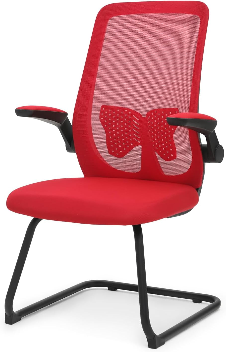 Magshion Sled Base Guest Chair, Mid Back Mesh Office Chair, Lumbar ...