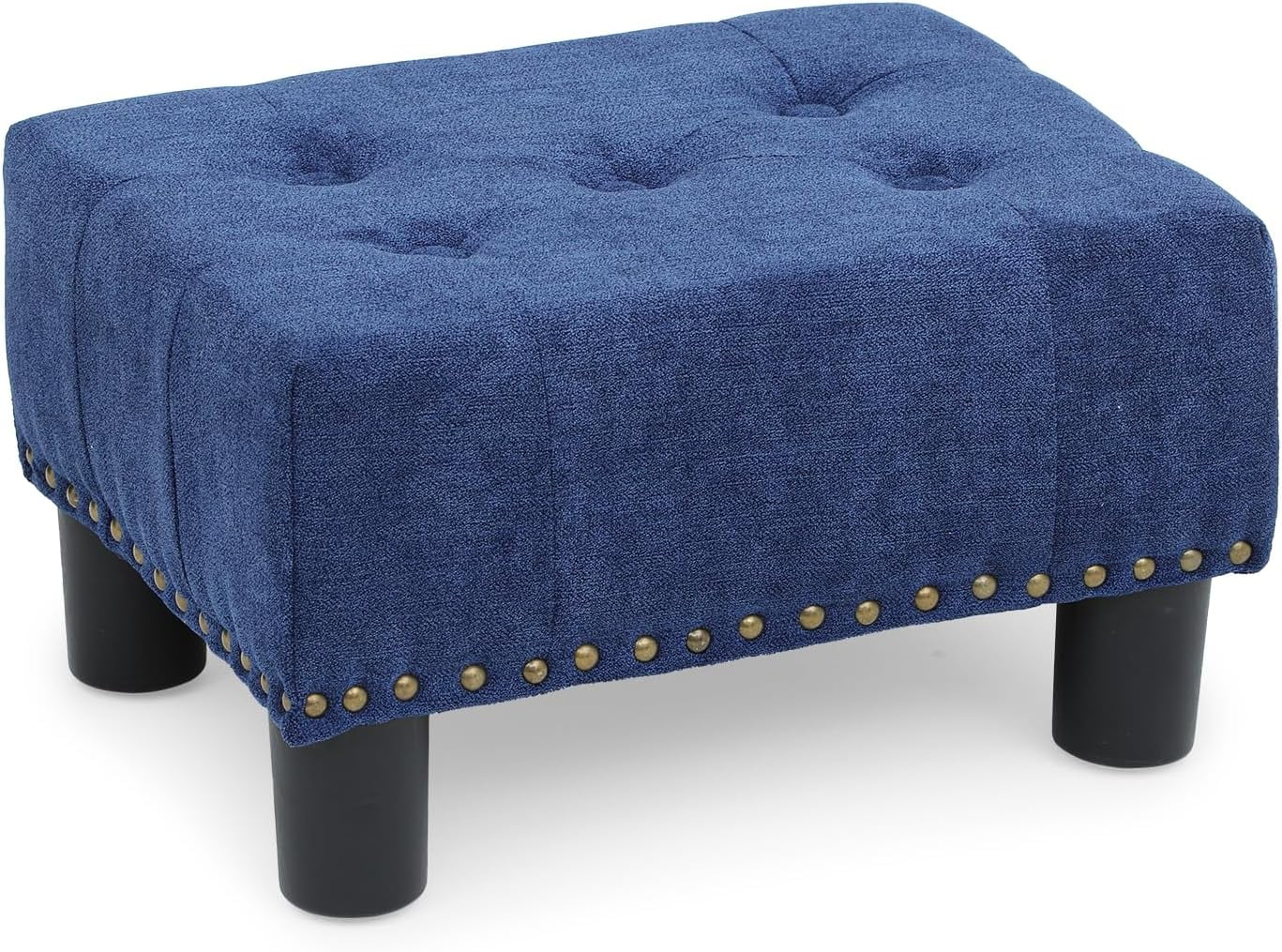 Magshion Small Foot Stool, Tufted Ottoman Stools with Nailhead Trim ...