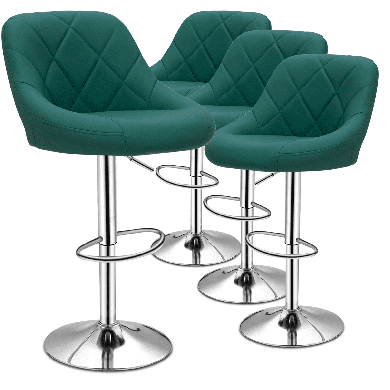 Magshion Swivel Counter Height Barstools, Adjustable with Backrest ...