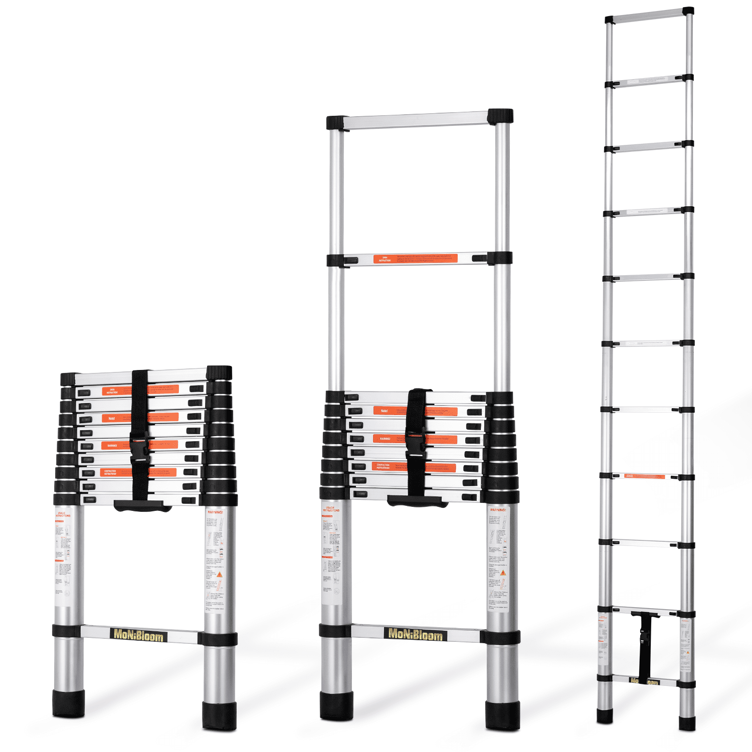 Magshion 10.6ft Telescoping Ladder, One Button Retraction, 330lbs ... Magshion 10.6ft Telescoping Ladder, One Button Retraction, 330lbs ...