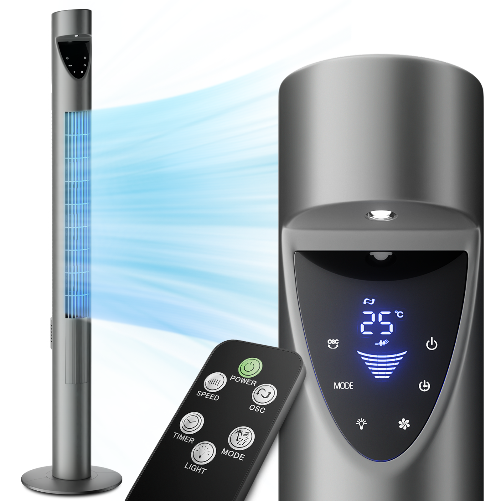 16" Oscillating Stand Fan with Remote Control - Walmart.com