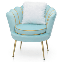 SEYNAR Oversized Glam Velvet Pumpkin Barrel Accent Chair,Modern ...