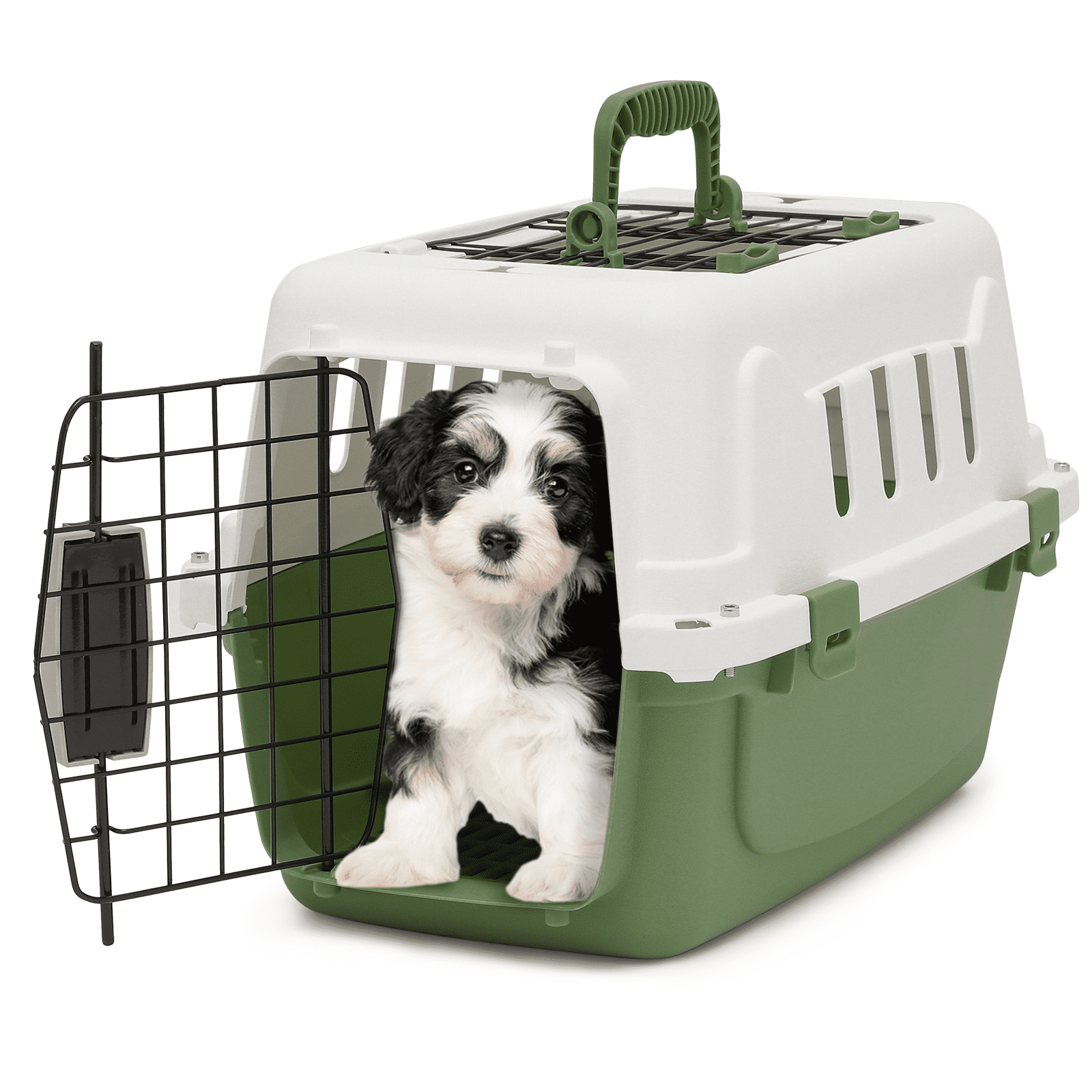 Magshion Two Door Top or Front Load Dog Kennel & Cat Kennel, 18 ...