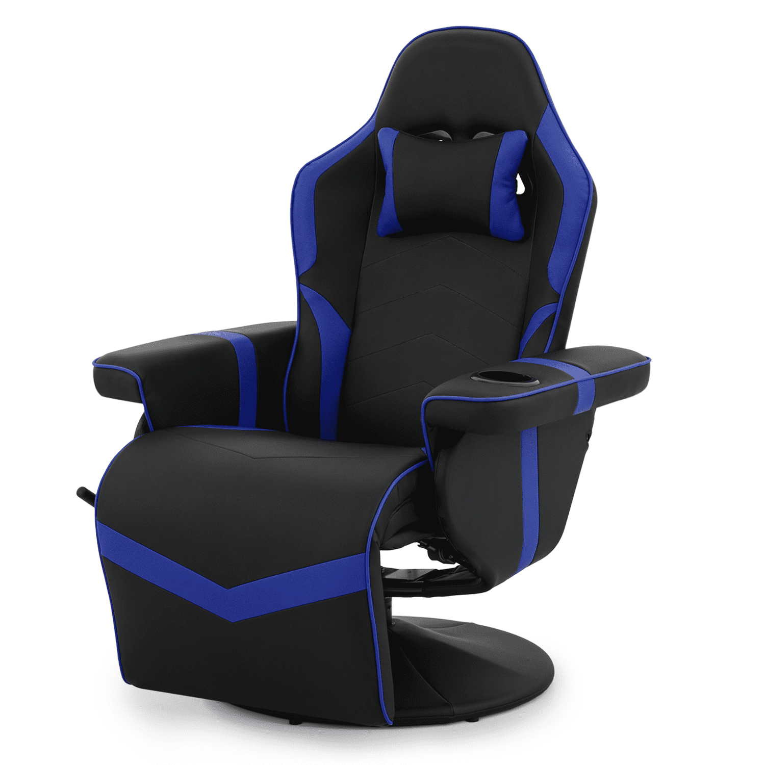 Magshion Blue Ergonomic Reclining Gaming Chair, High Back Swivel ...