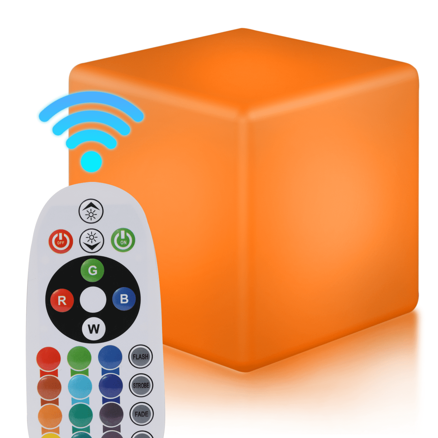 Magshion Waterproof Cordless LED Light-up Glow Cube, 6" RGB 16 Colors ...