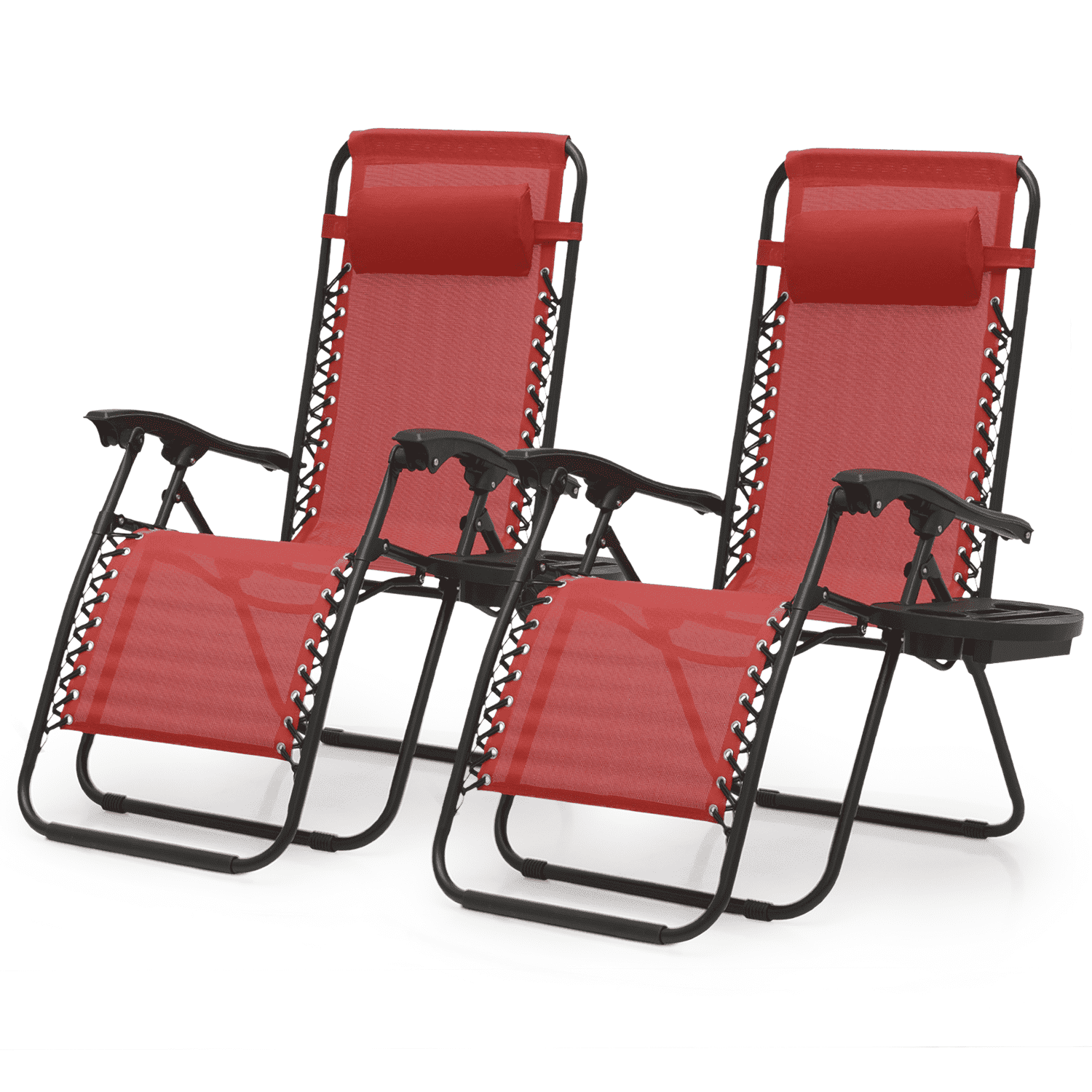 Magshion Lightweight Zero Gravity Lounge Chairs Set, 2 Pcs Adjustable ...