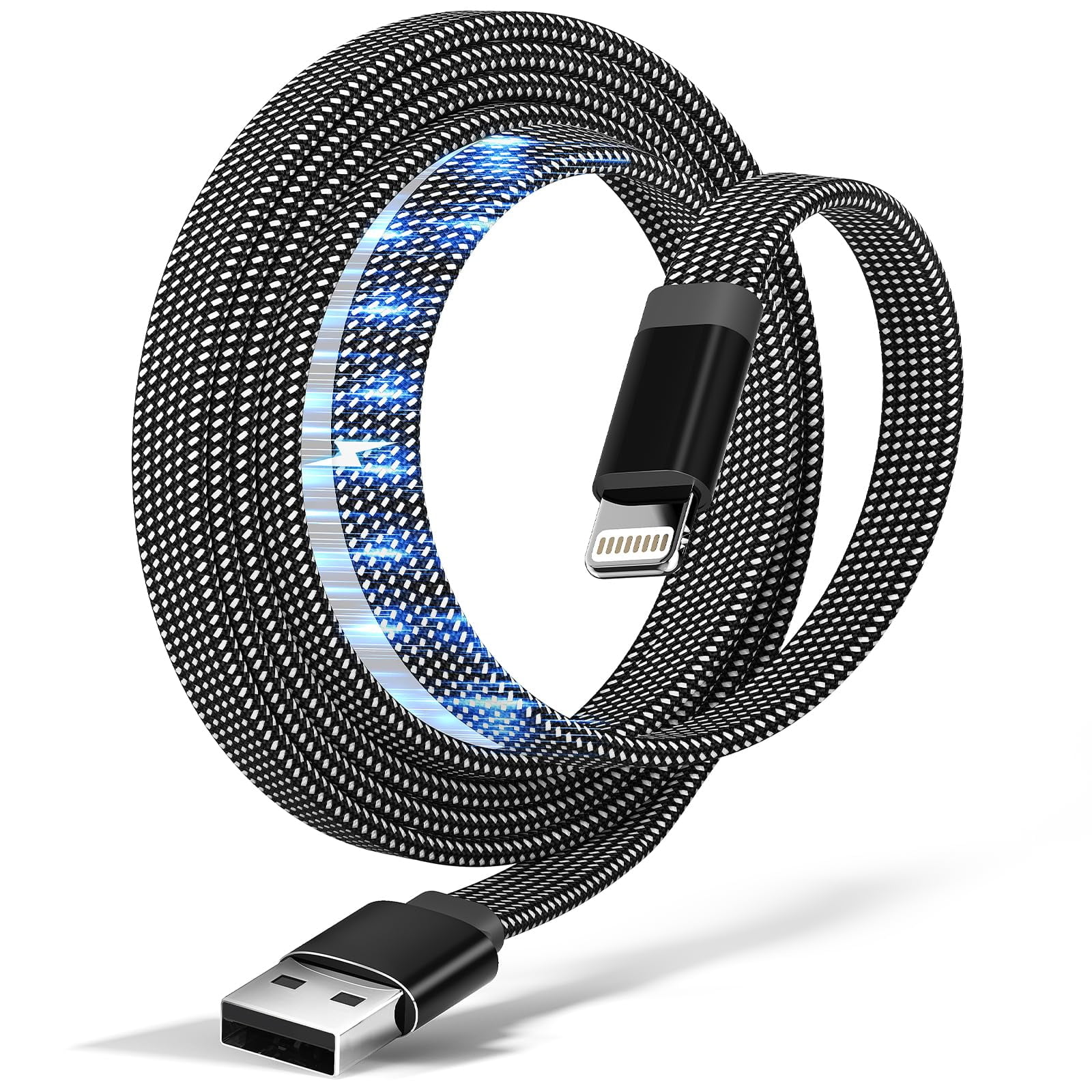 Magtame Magnetic Lightning Cable, 3.3ft Coiled iPhone Charger Cord ...