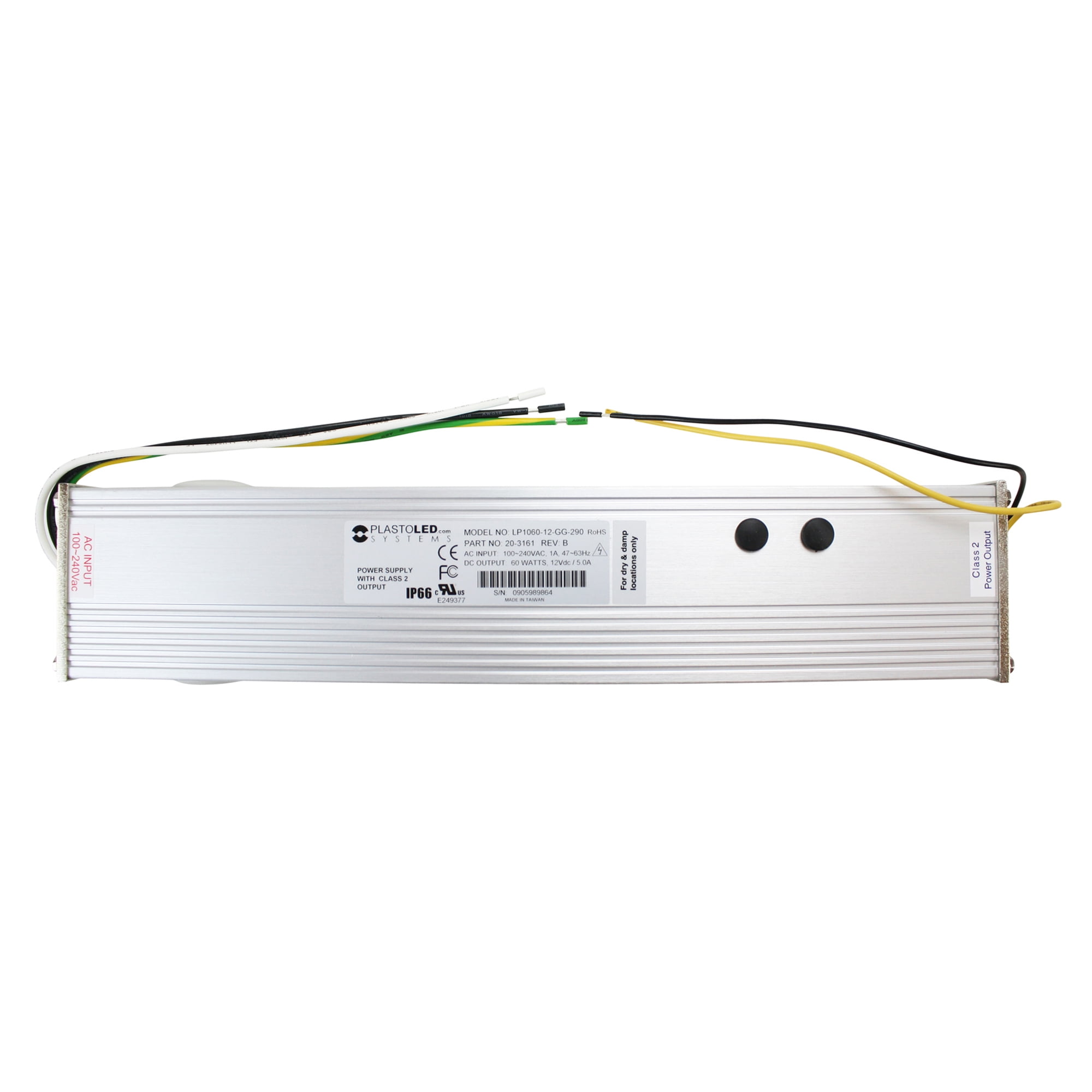 Magtech LED Driver Power Supply, 60W 12VDC, Class 2 for Dry and Damp ...