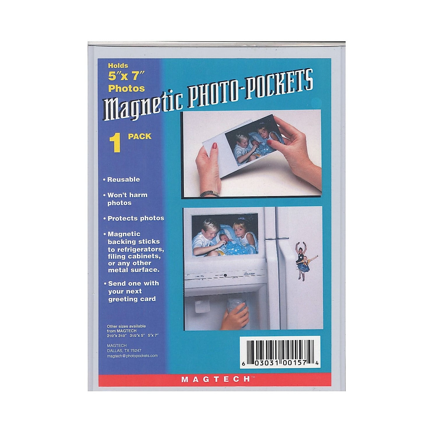 Magtech Magnetic Photo Pockets 5" X 7" 12/Pack (38050-Pk12) - Walmart.com