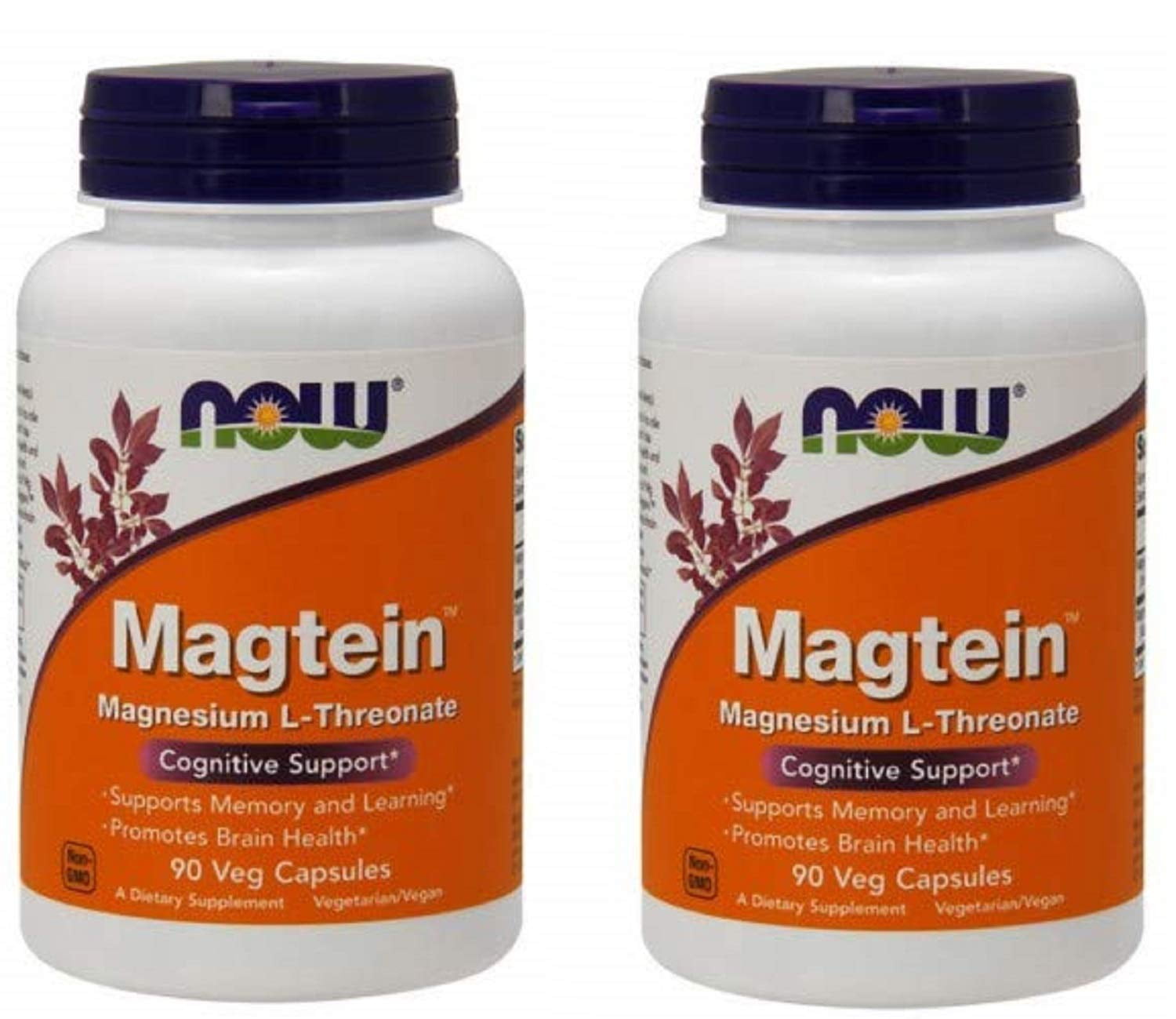 Now Foods Magtein Magnesium Supplements, 90 Vcaps Relaxation Aid (Pack ...