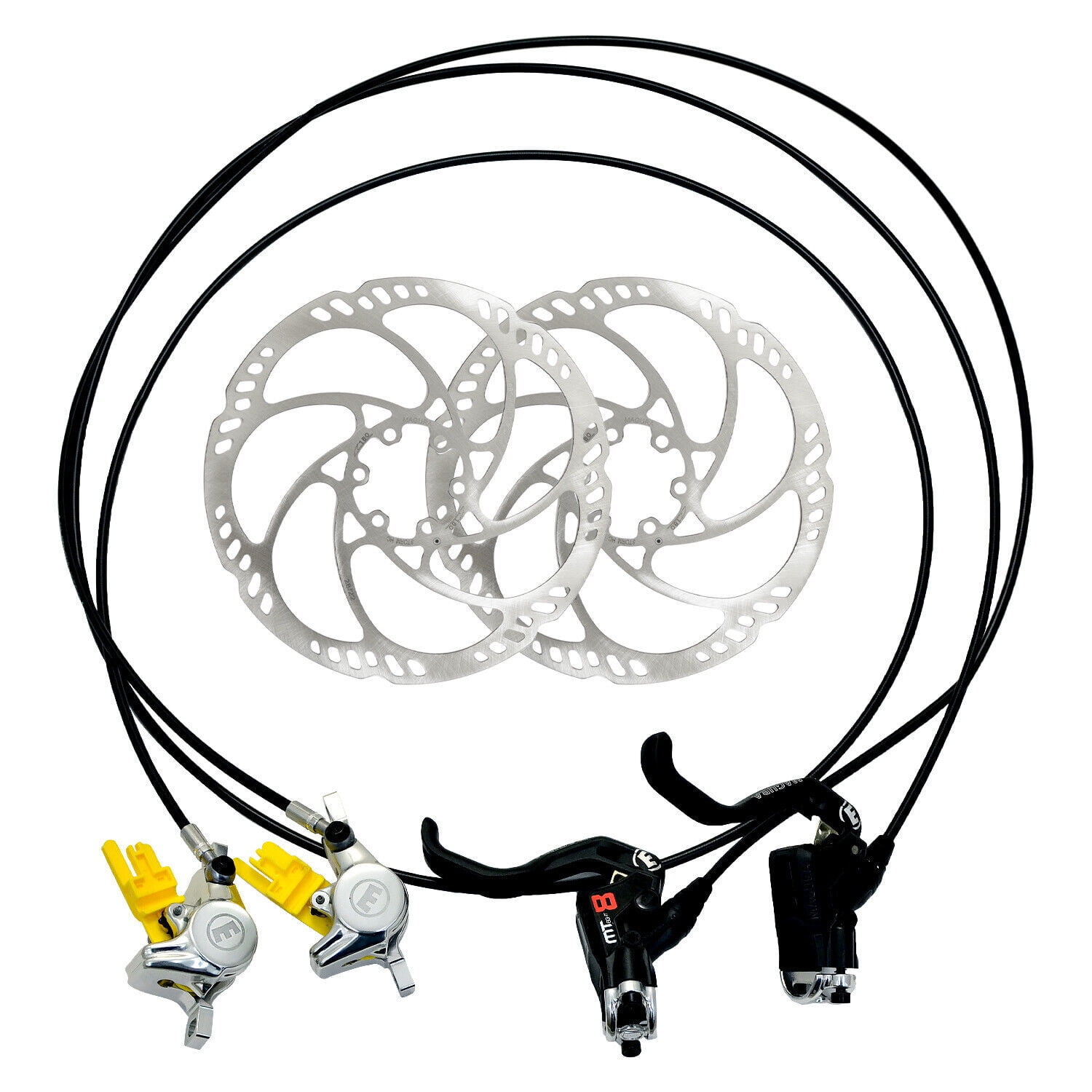 Magura MT8 Pro Carbon Post Mount Hydraulic Disc Brake Set w/ 180mm ...