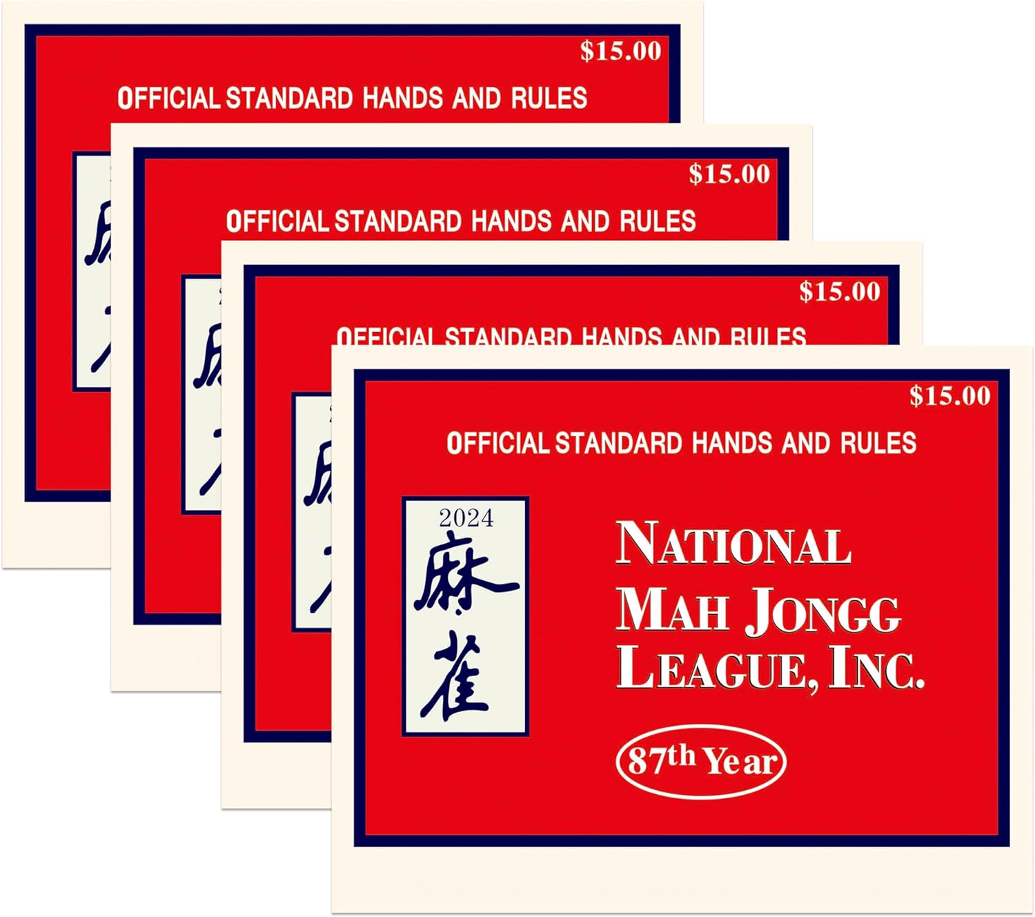 Mah Jongg 2024 Large Size Card - Mah Jongg Cards - Official Hands and ...