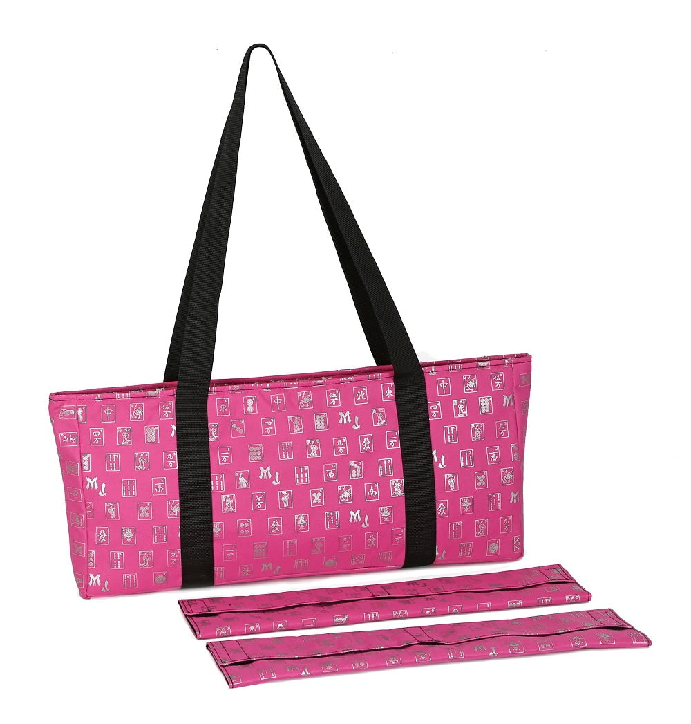 Mah Jongg Direct Fuchsia (Pink) & Silver MJ Designer Logo Soft ...