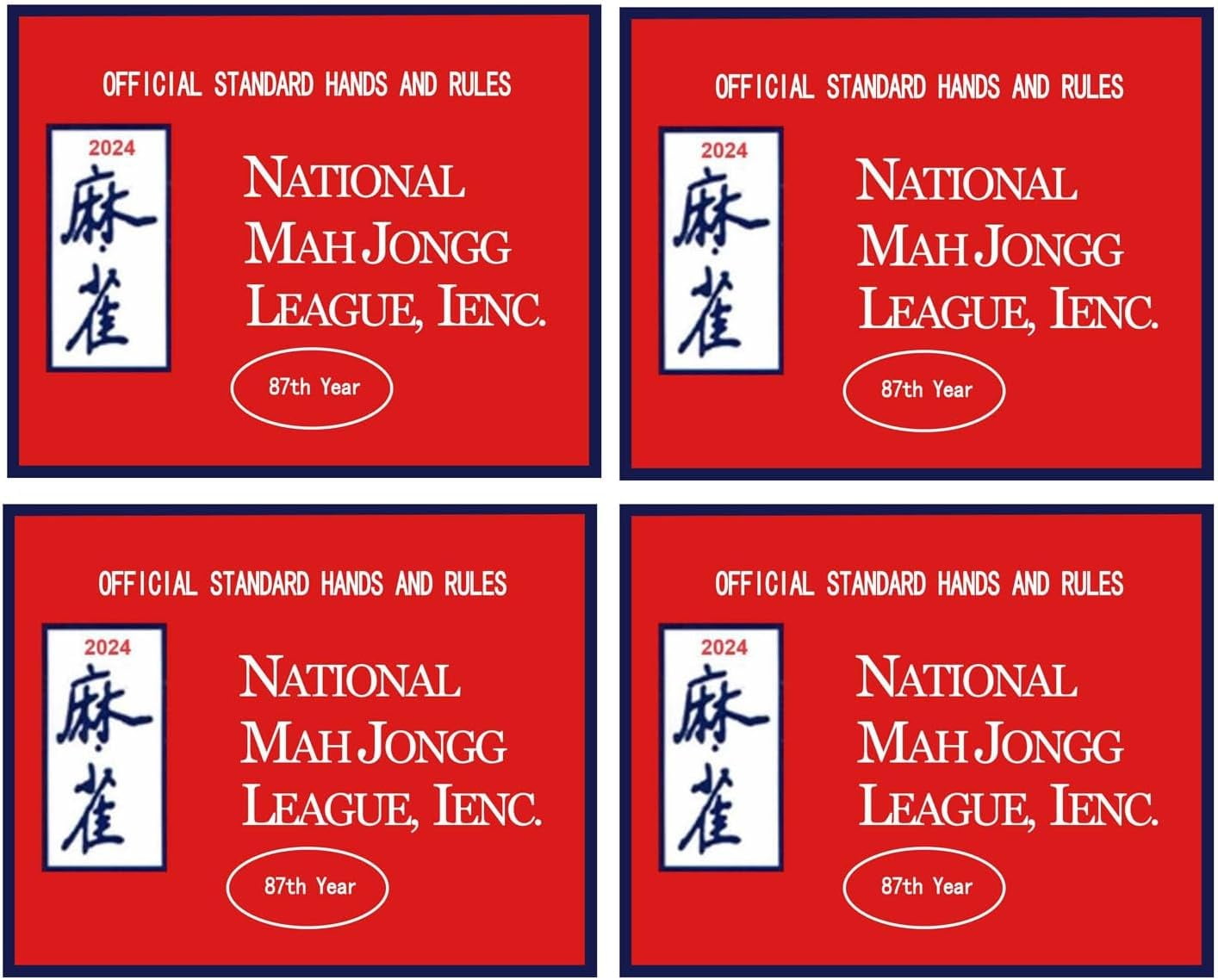 Mah Jongg League 2024 Card, 2024 Mah Jongg Card, National Mahjong ...