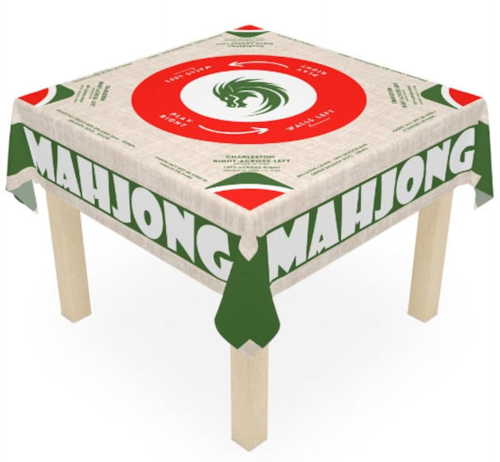 Mah jongg board with Rules, Instructions on tablecloth, size 55.1" by ...