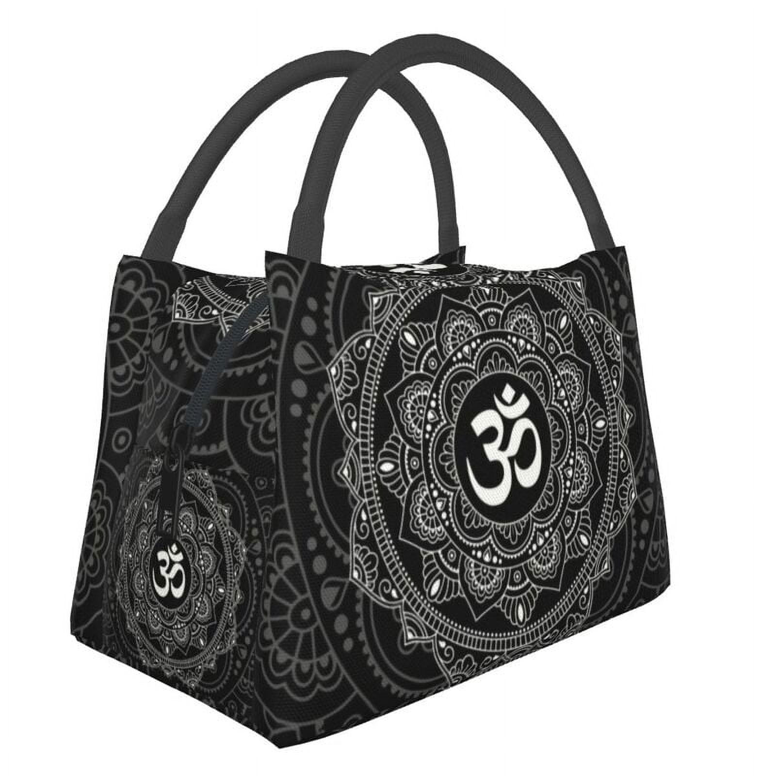Maha Mrityunjaya Mantra Insulated Lunch Bags for Women Om Yoga Mandala ...