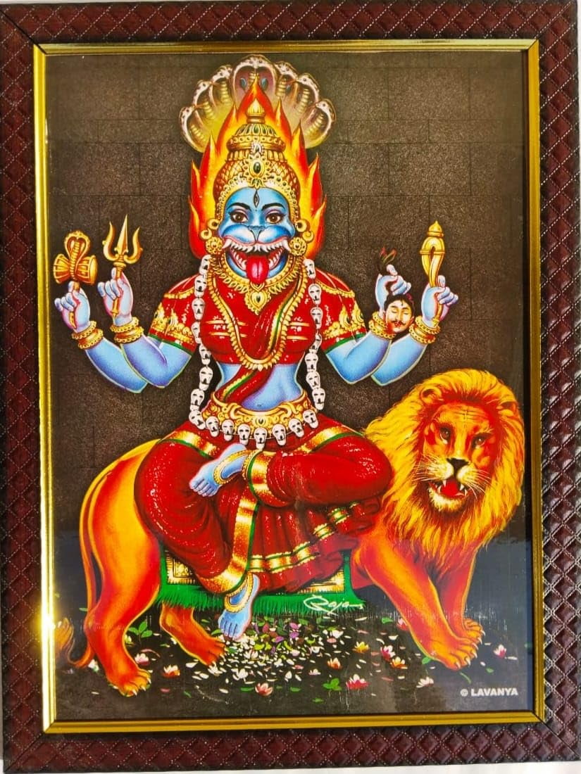 Maha Pratyangira Devi Holy Divine Mother in Ferocious Form Religious ...