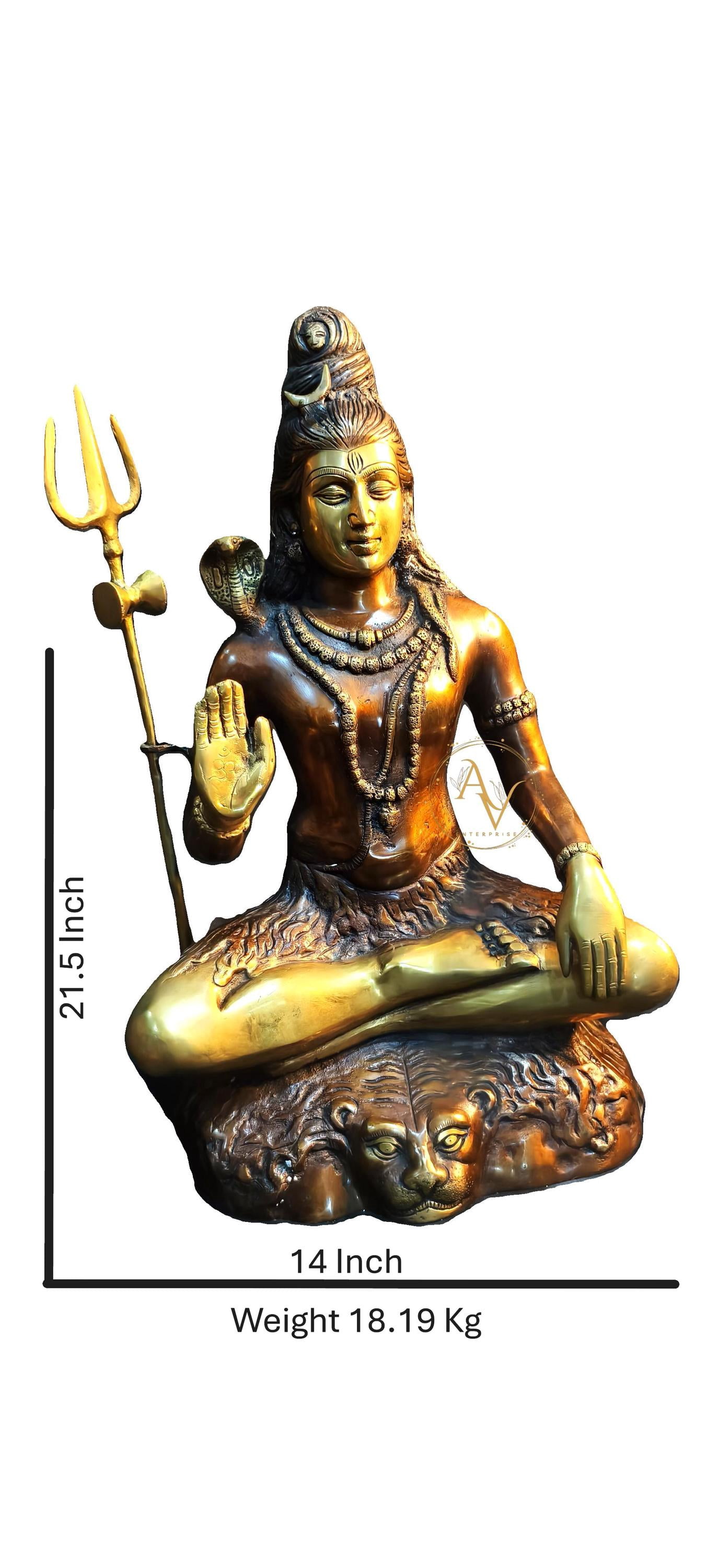 Mahadev Statue 21.5 inches, Trident, Hindu God, Adiyogi Statue ...