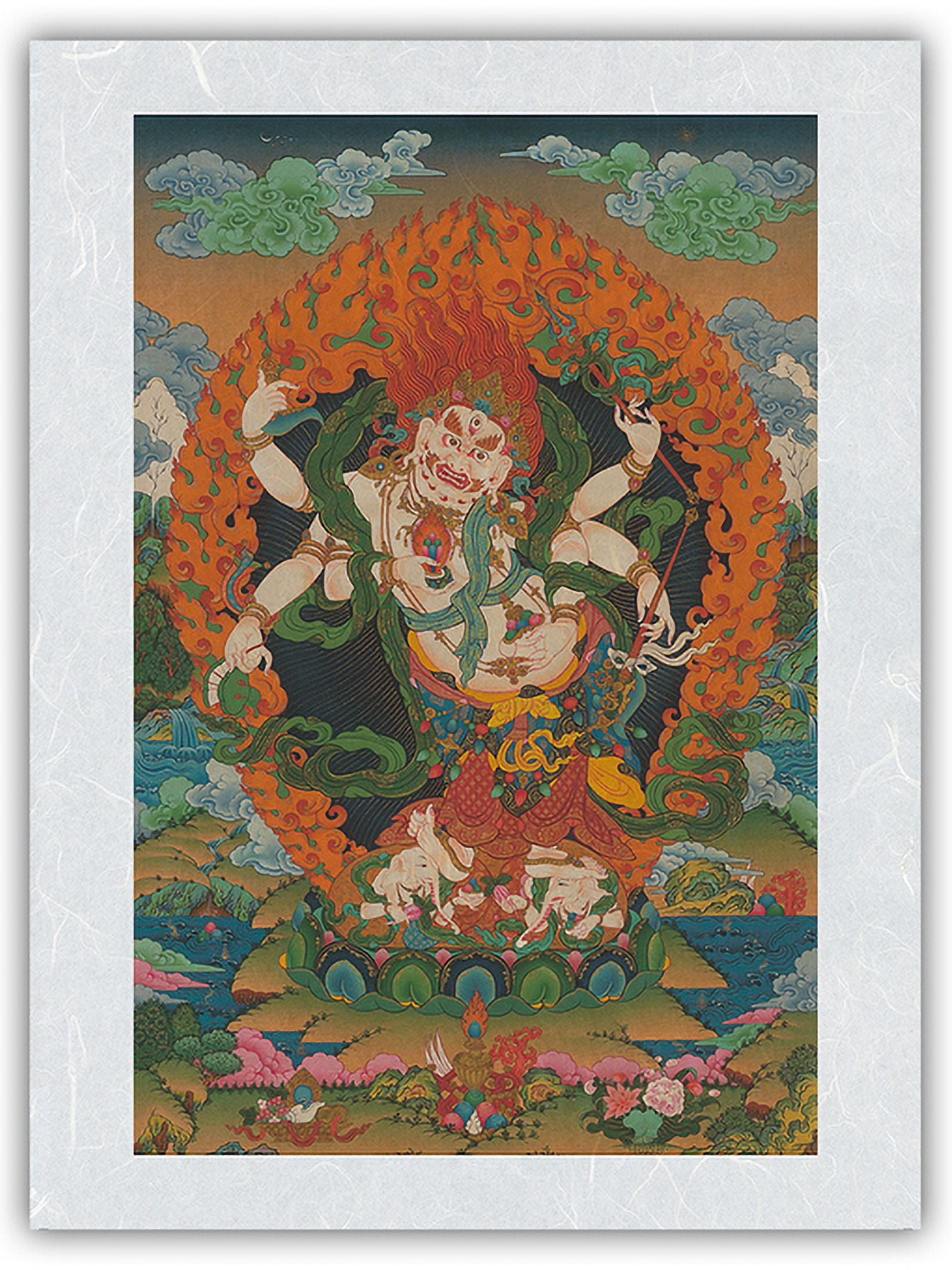 Mahakala Shadbhuja Sita (White Lord with Six Hands) - Tantric Wealth ...