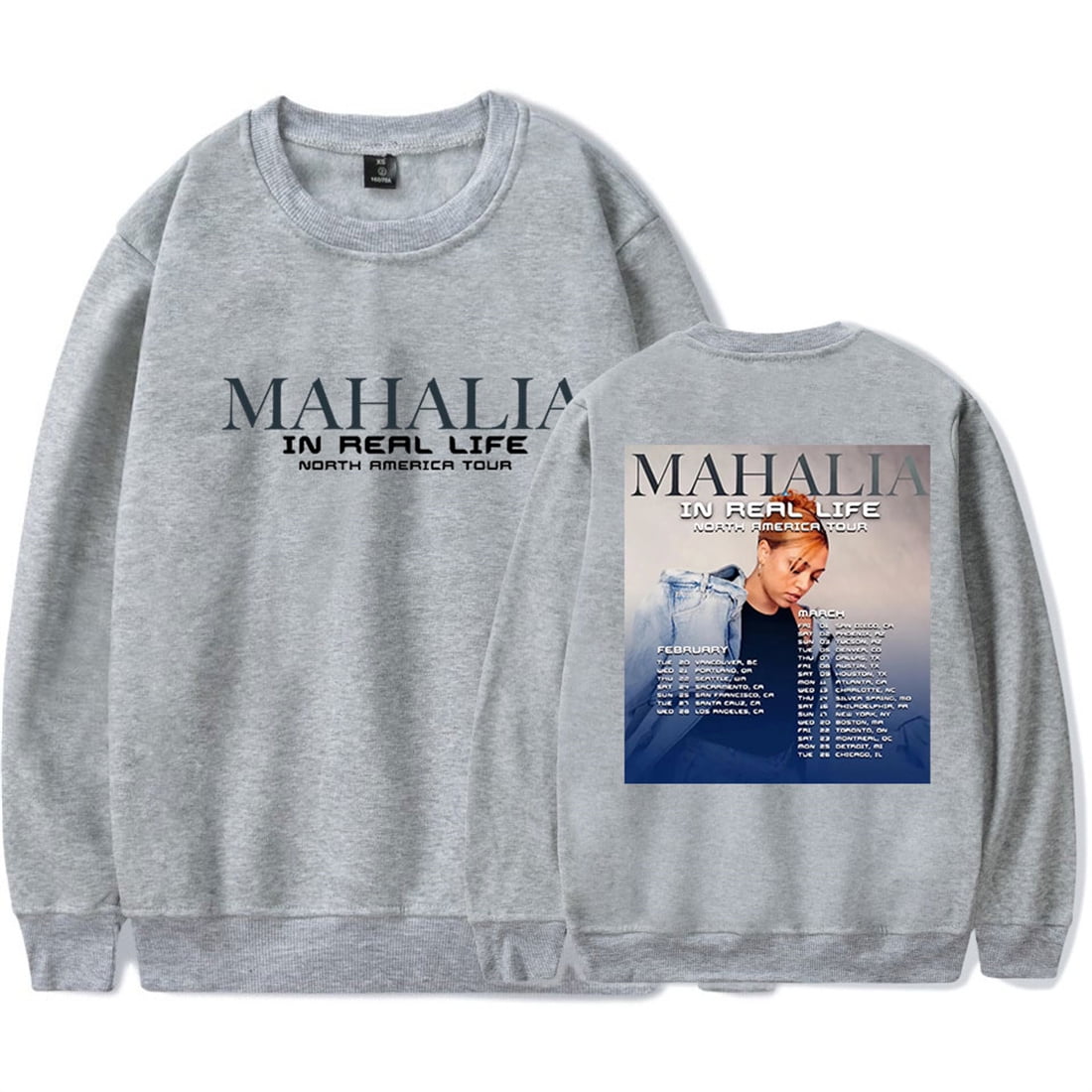 Mahalia In Real Life Tour 2024 Sweatshirt Fashion Crewneck Hip Hop Style Clothes - Walmart.com