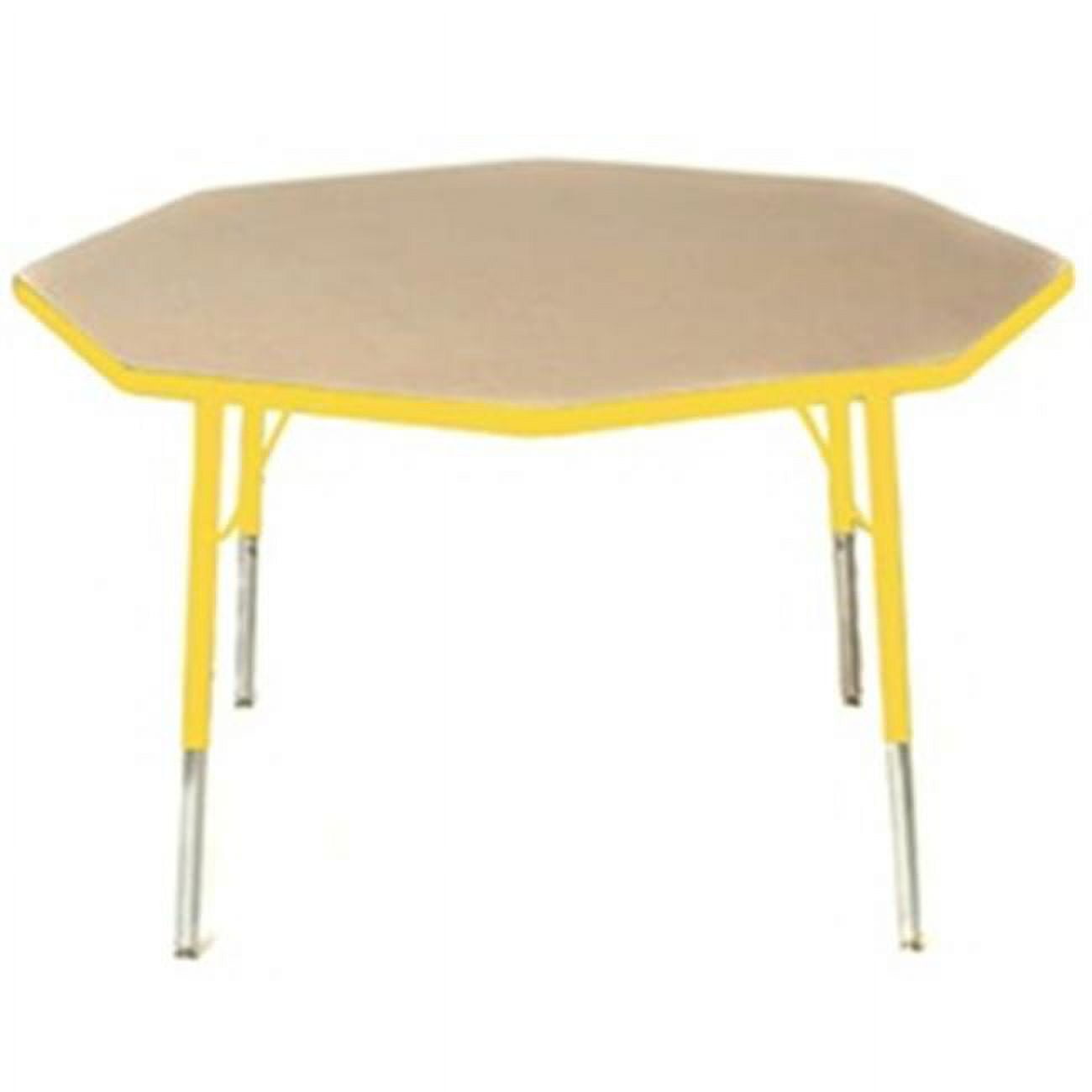 Mahar Manufacturing M48OCYL-SB Octagan Activity Table with Maple Top ...