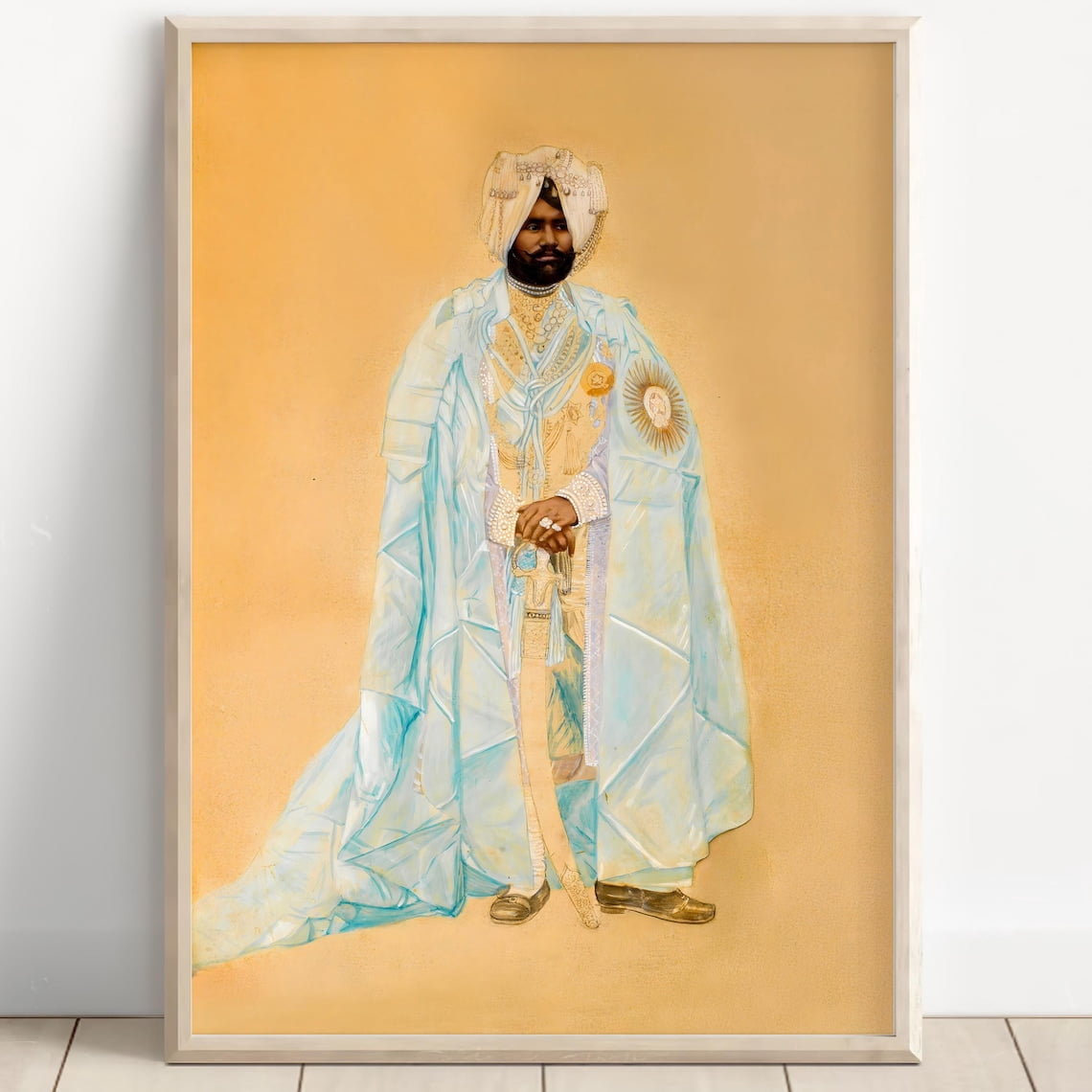 Maharajah Mahendra Singh Patiala Portrait Sikh Royal Indian Maharaja ...
