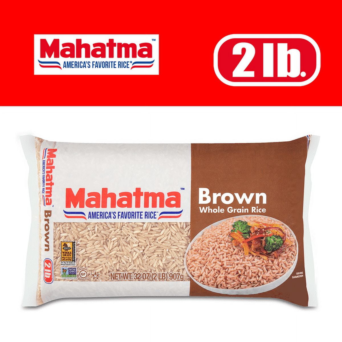 Mahatma Brown Whole Grain Rice 32 oz (Pack of 2) - Walmart.com
