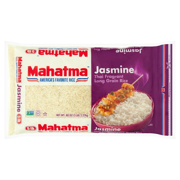 Mahatma Jasmine Thai Fragrant Long Grain Rice, Gluten Free, 80 oz (5 lbs) 2.27kg - Walmart ...
