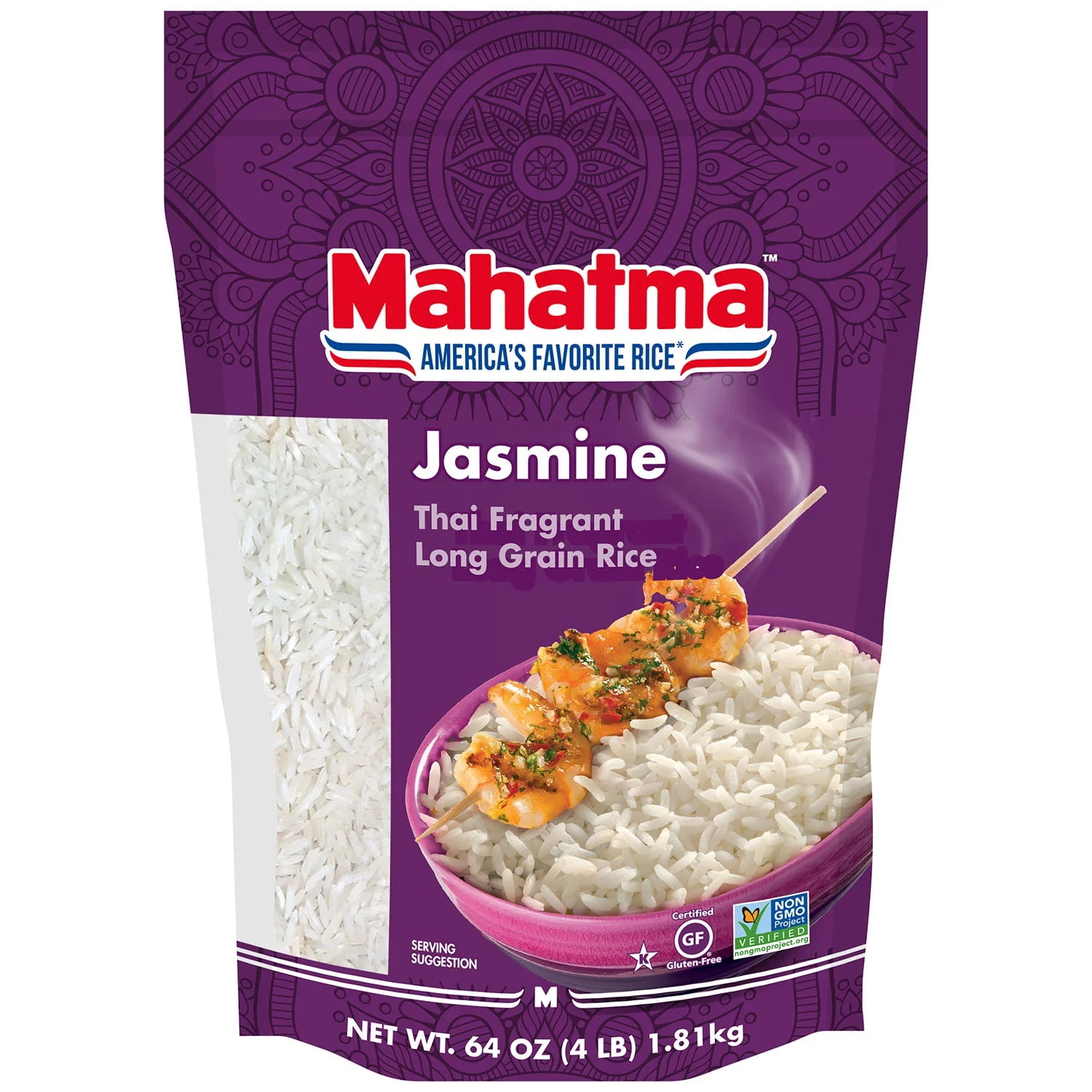 Mahatma Jasmine White Rice, Thai Fragrant Long Grain Rice (4 lb ...