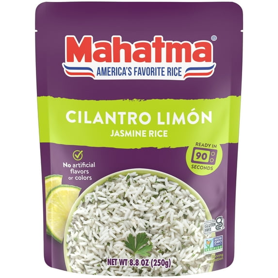 Mahatma Cilantro Limon Jasmine Ready-to-Heat Rice 8.8 oz - Walmart.com