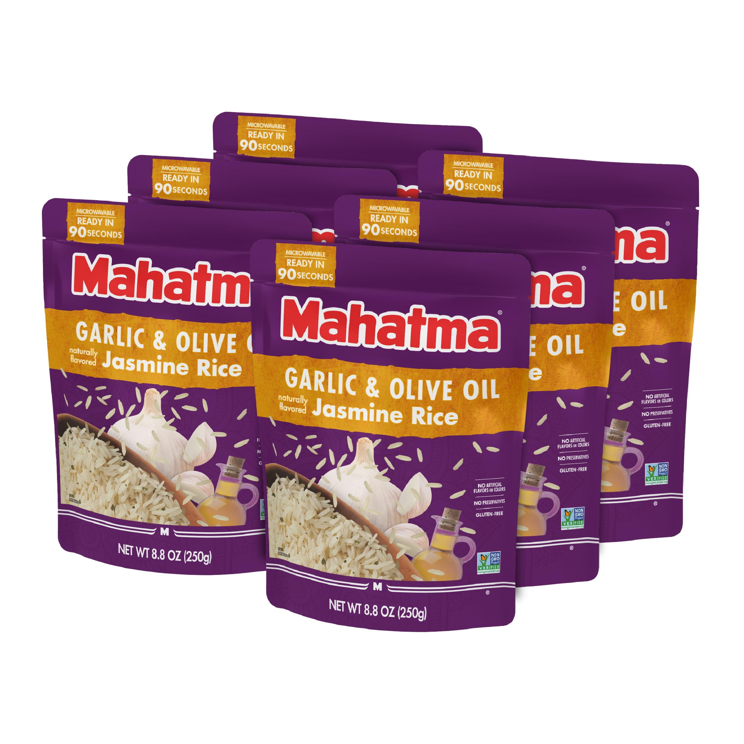 Mahatma Ready to Heat Garlic & Olive Oilâ€“Flavored Jasmine Rice ...