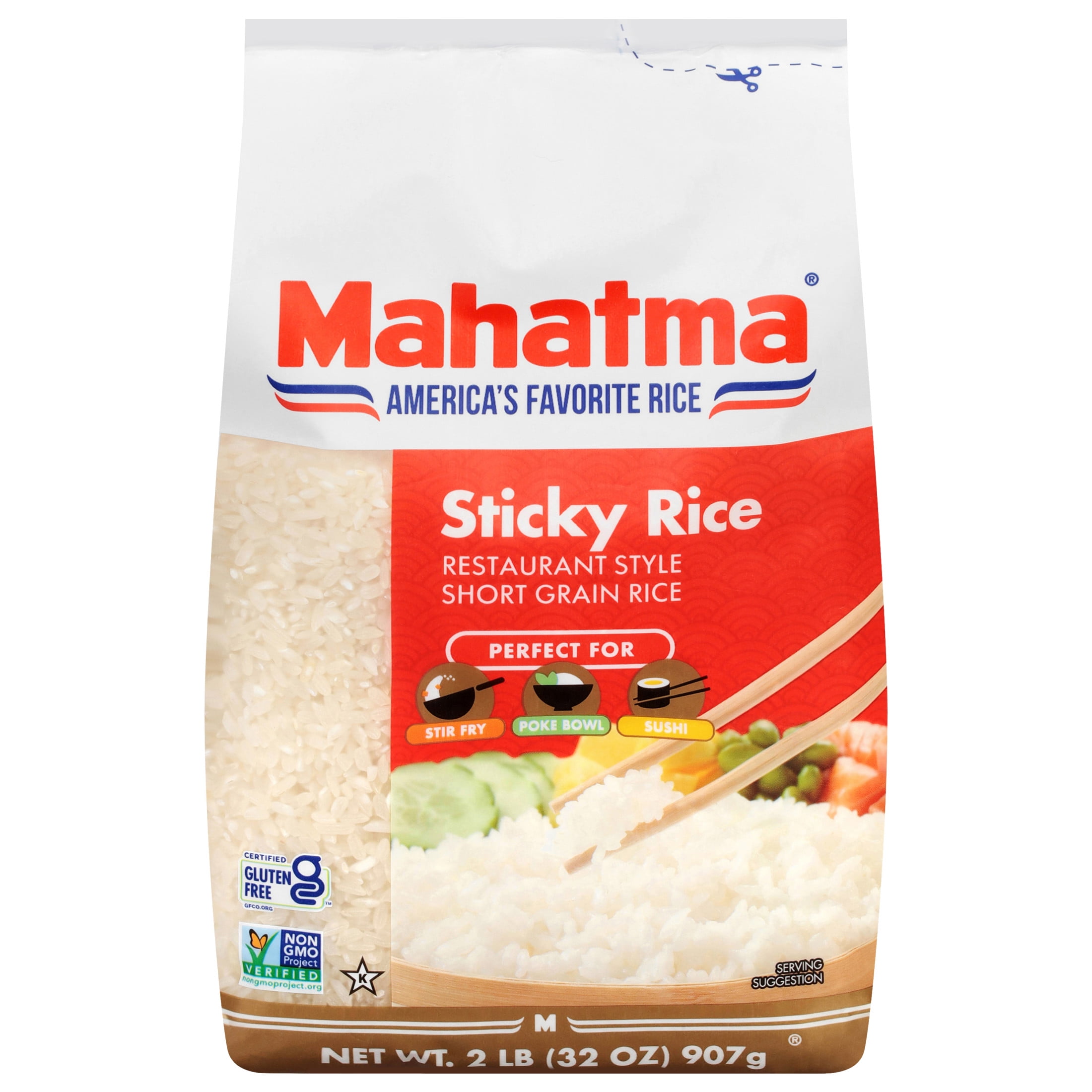 Mahatma Sticky Rice, Gluten Free, 2 lb - Walmart.com