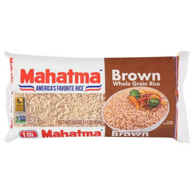 Mahatma Whole Grain Brown Rice, 100% Whole Grain Rice, 1 lb Bag ...