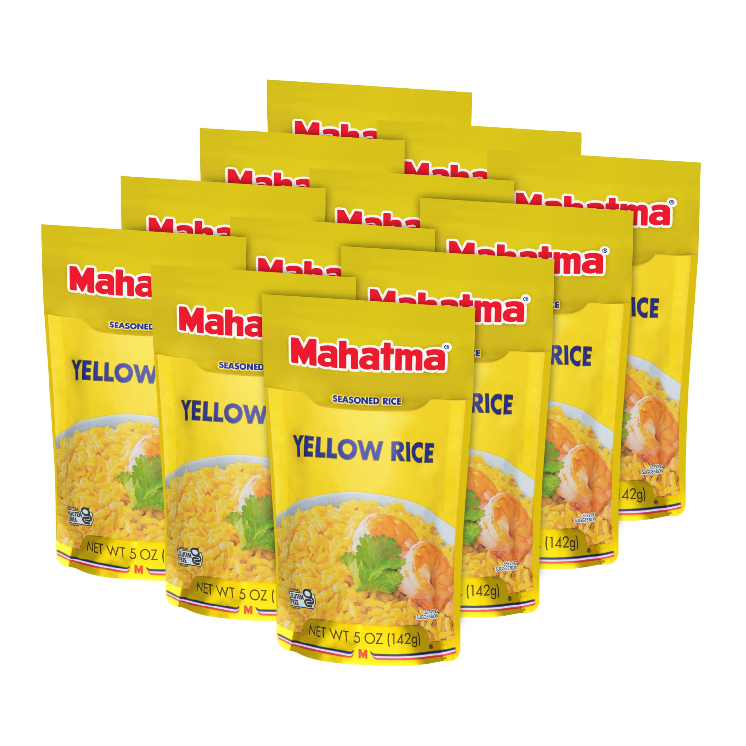 Mahatma Yellow Rice Mix, STF9 Long-Grain Rice, Stovetop or Microwave ...