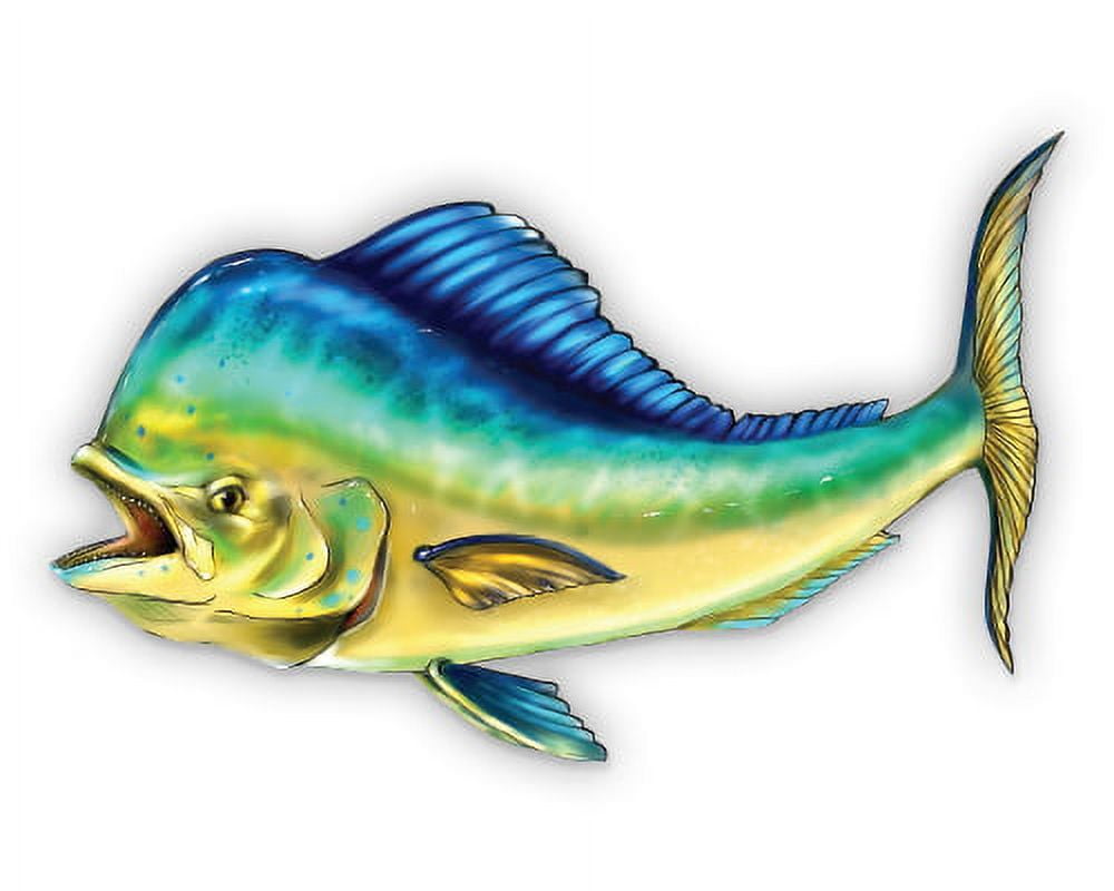 Mahi Mahi - 8" Vinyl Sticker - For Car Laptop I-Pad - Waterproof Decal ...