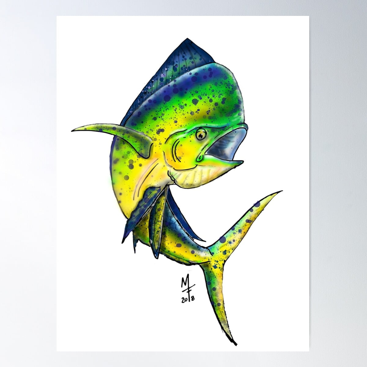 Mahi Mahi - Dorado Poster Wall Art, Modern Wall Decor For Living Room ...